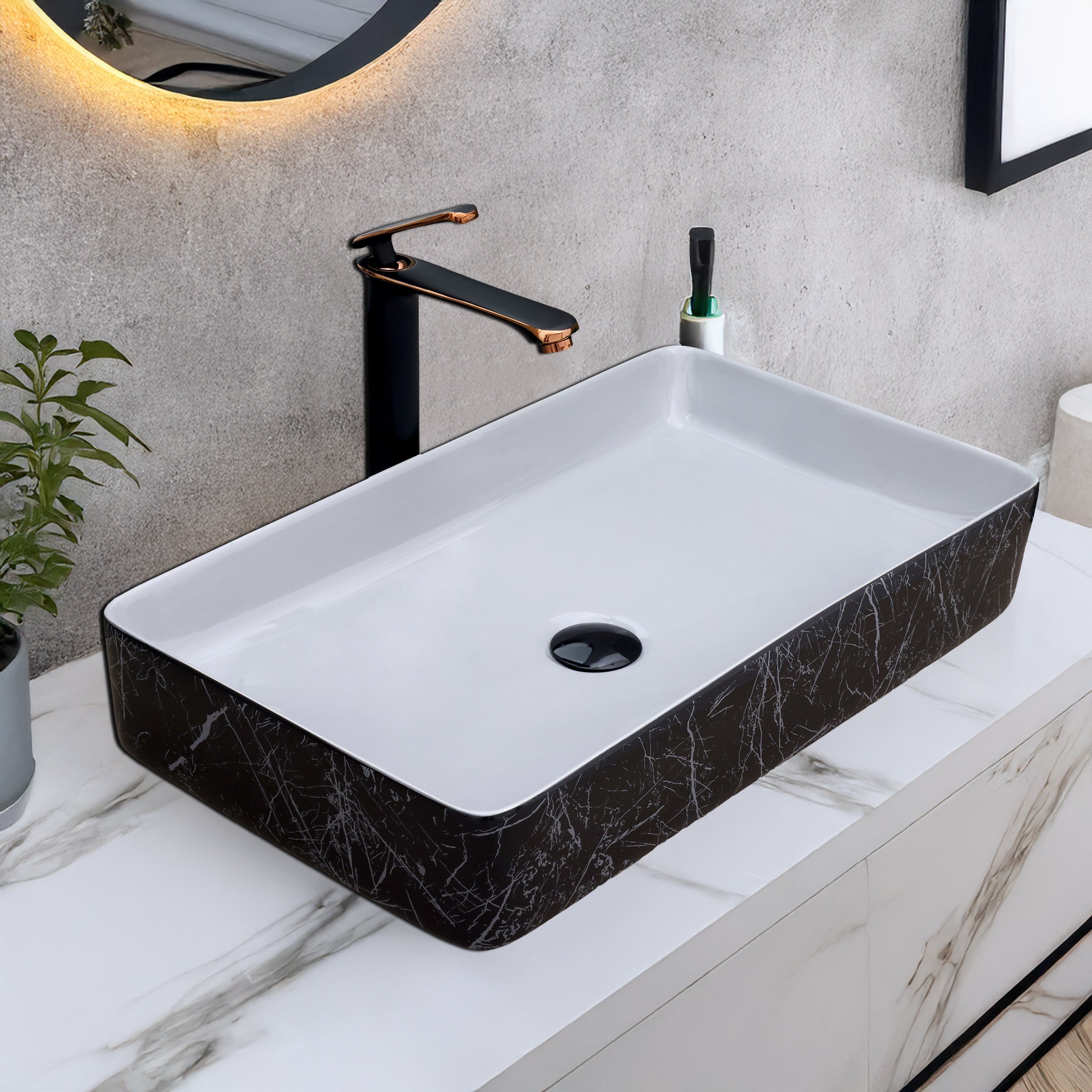 Ceramic Table Top Designer Basin - Life Time Coating Warranty - MOSCON ...